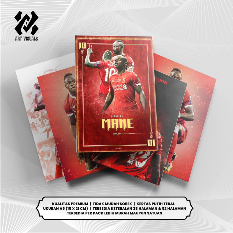 The Most Complete SADIO MANE FOOTBALL Theme Custom Writing Book, Free ...