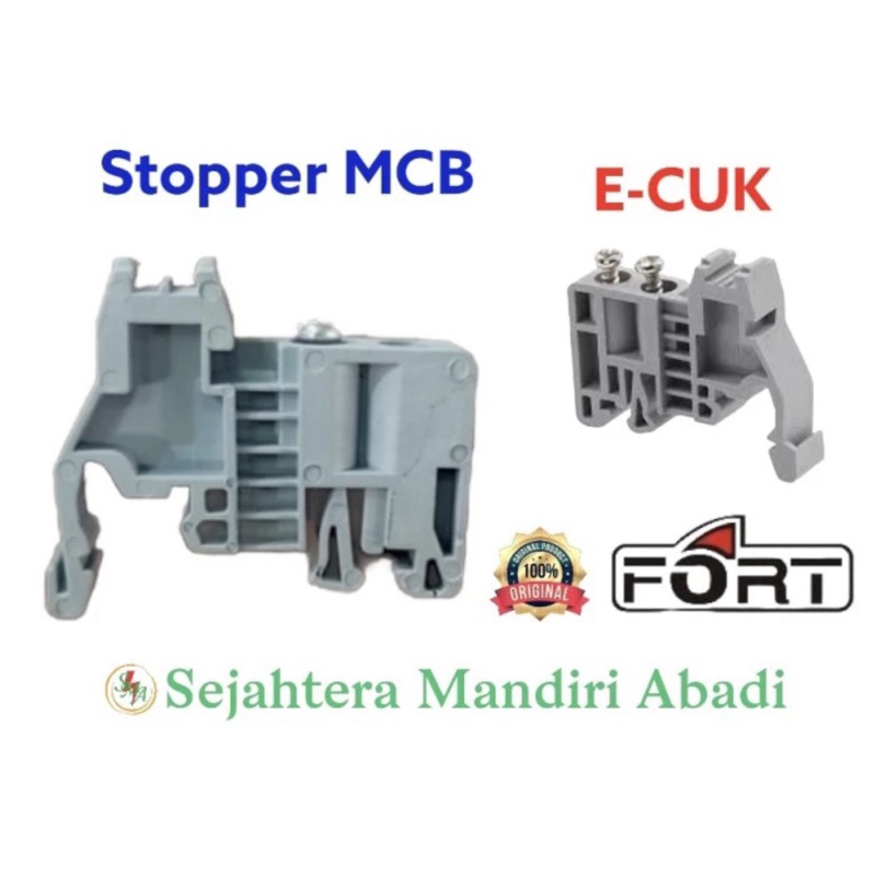 MCB Stopper Din Rail Holder Grey 2 Way Lock E-CUK Fort | Shopee Malaysia