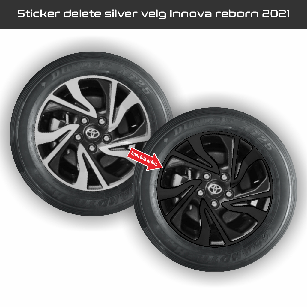 Sticker delete silver Wheel innova reborn 2021 (Price 5velg) | Shopee ...