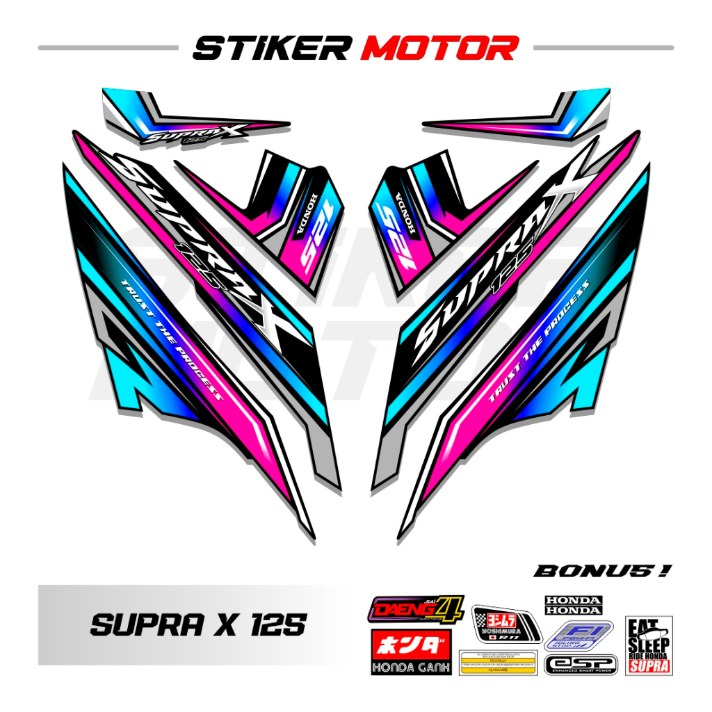 Sp54 Striping Sticker Supra X 125 KPH Batman Variation New Graphic ...