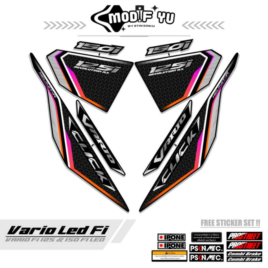 Striping VARIO LED MOTIF 8/VARIO FI LED 125-150/CLICK 125-150/VARIO LED ...