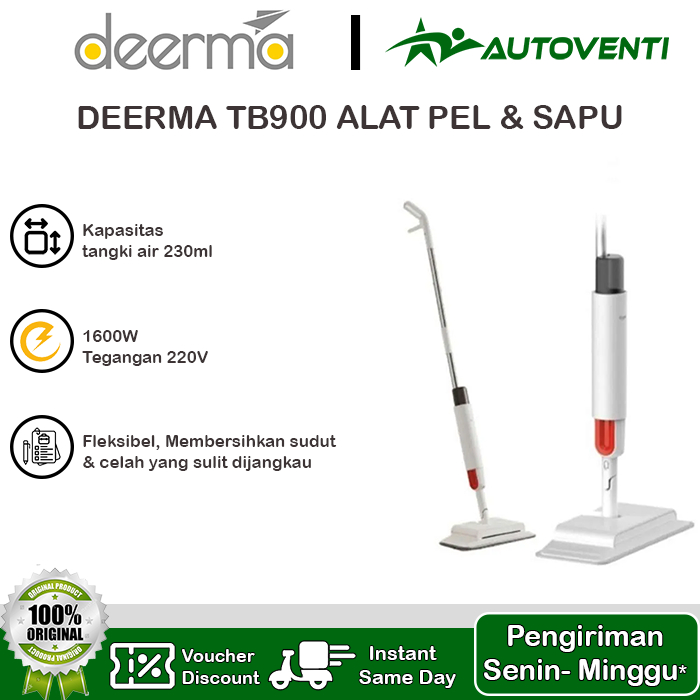Deerma TB900 Smart Handheld Water Spray Mop Mop and Broom | Shopee Malaysia