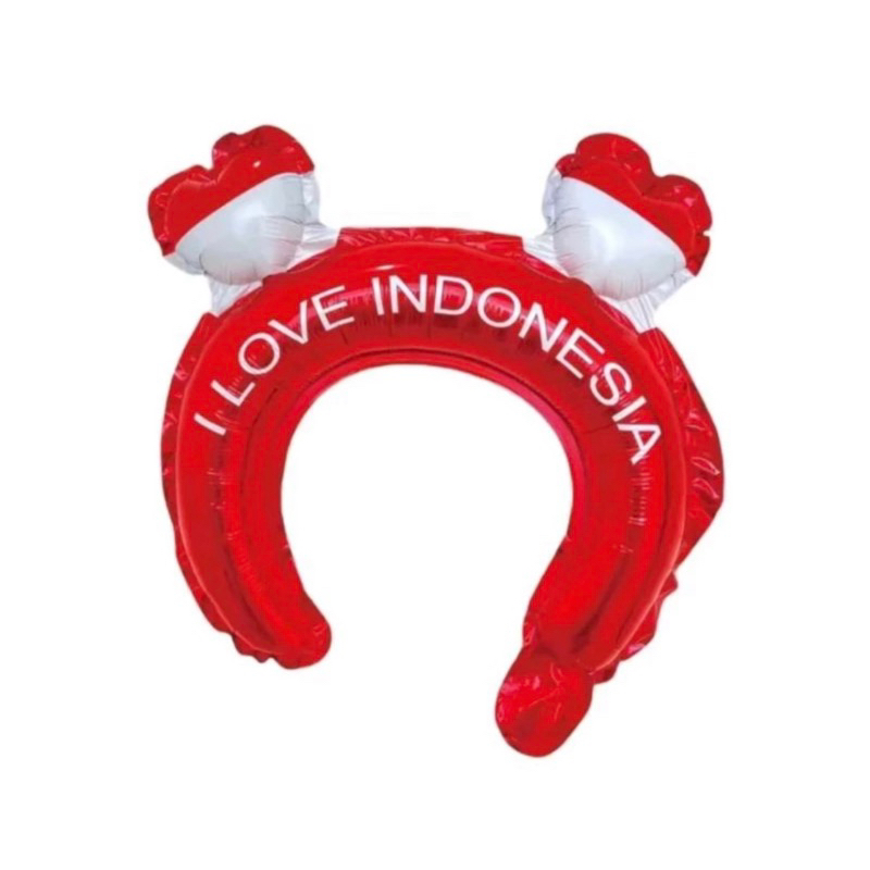 MERAH PUTIH Red And White Headband Foil Balloons/ri Birthday Balloons August 17th Independence ...