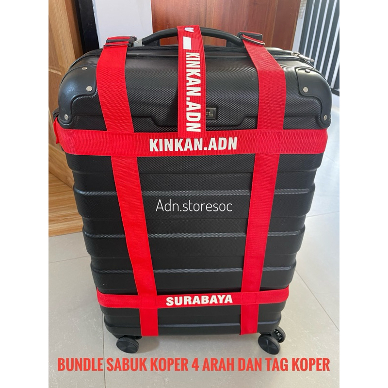 Bundle of 4 Way Suitcase Belts and Suitcase Tags for Umrah and Hajj ...