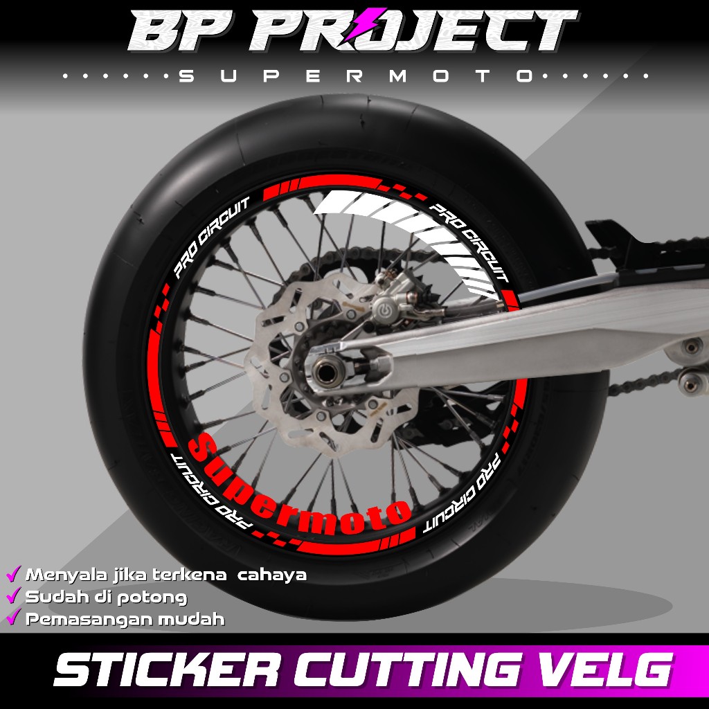 Supermoto Rim CUTTING STICKER/KLX CRF DTRACKER Motorcycle Rim STICKER ...