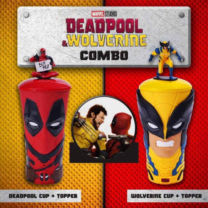 Collectible Deadpool & Wolverine Cup + Topper Official Merchandise ...