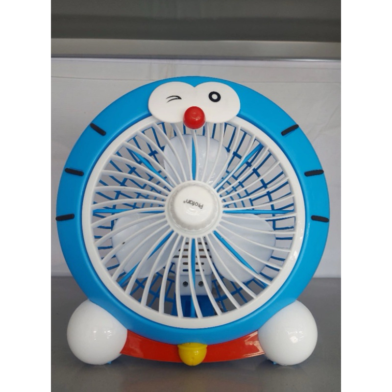 Instant ️ ️ 8" Mini Electric Table Fan DORAEMON Cartoon Character Box ...