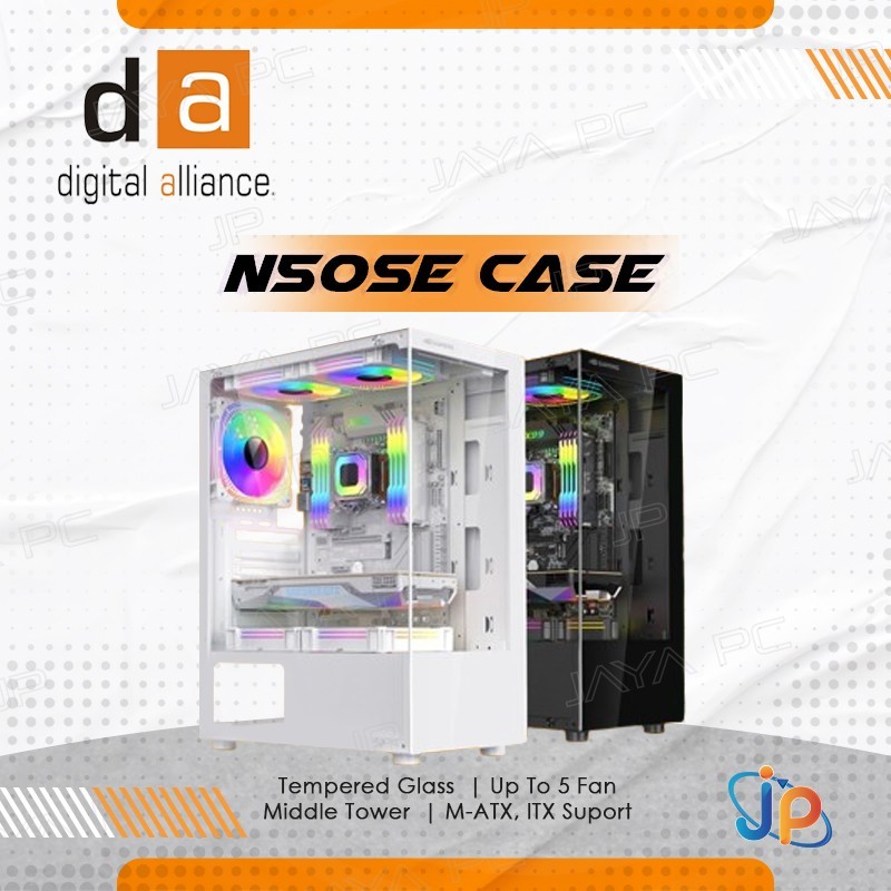 Digital Alliance N50SE Gaming CPU Case - Tempered Glass casing | Shopee ...