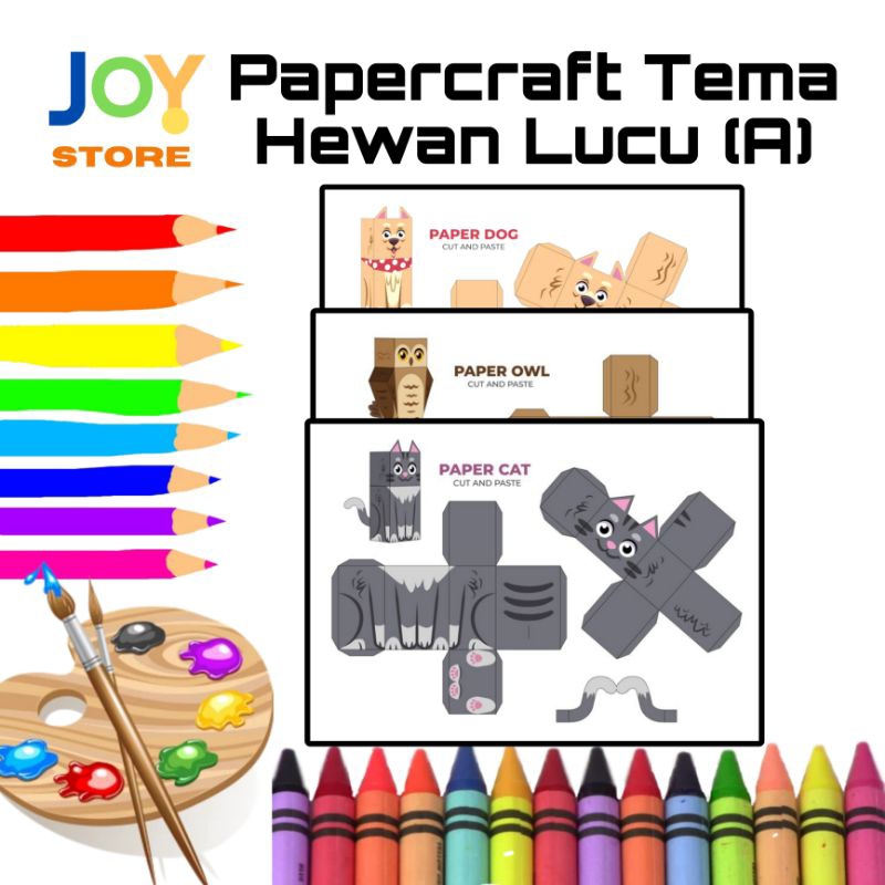 Papercraft Paper Folding for Children A4 Size 150 gsm - Cute Animal ...