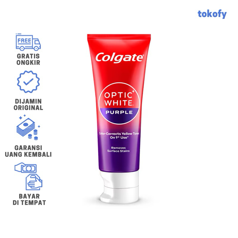 100% ORIGINAL GUARANTEE - Colgate Optic White Purple Toothpaste 100gr ...