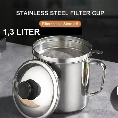 Foodgrade Oil Filter Container 1.3Lt / Space Saving / Stainless Steel ...