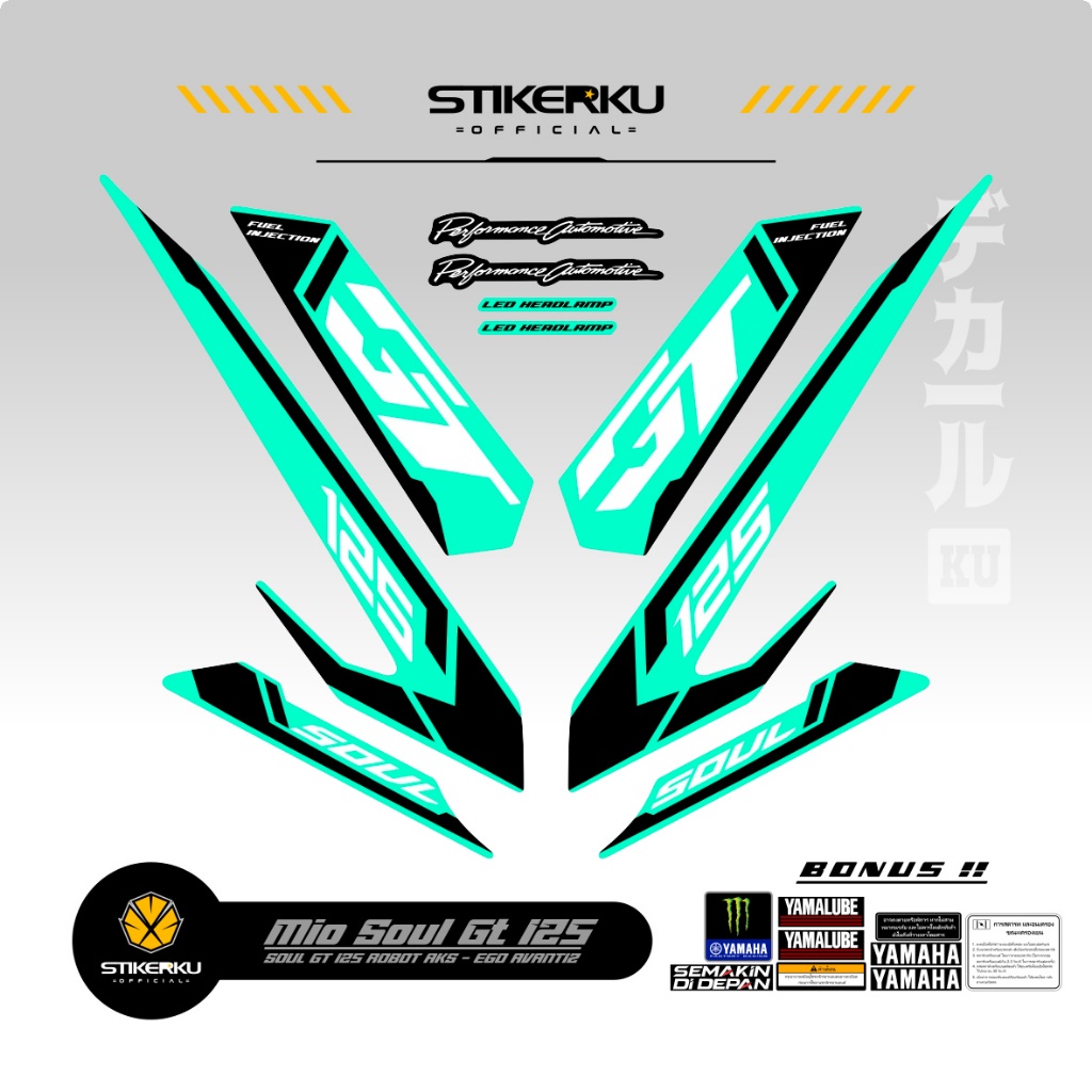 Striping MIO SOUL GT 125 MOTIF 15 / STICKER MIO SOUL GT 125 / VARIATION ...