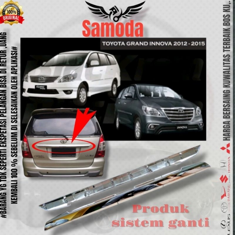 Trunk LID Luggage INNOVA 2011-2013 LIST CHROME Rear TOYOTA INNOVA ...