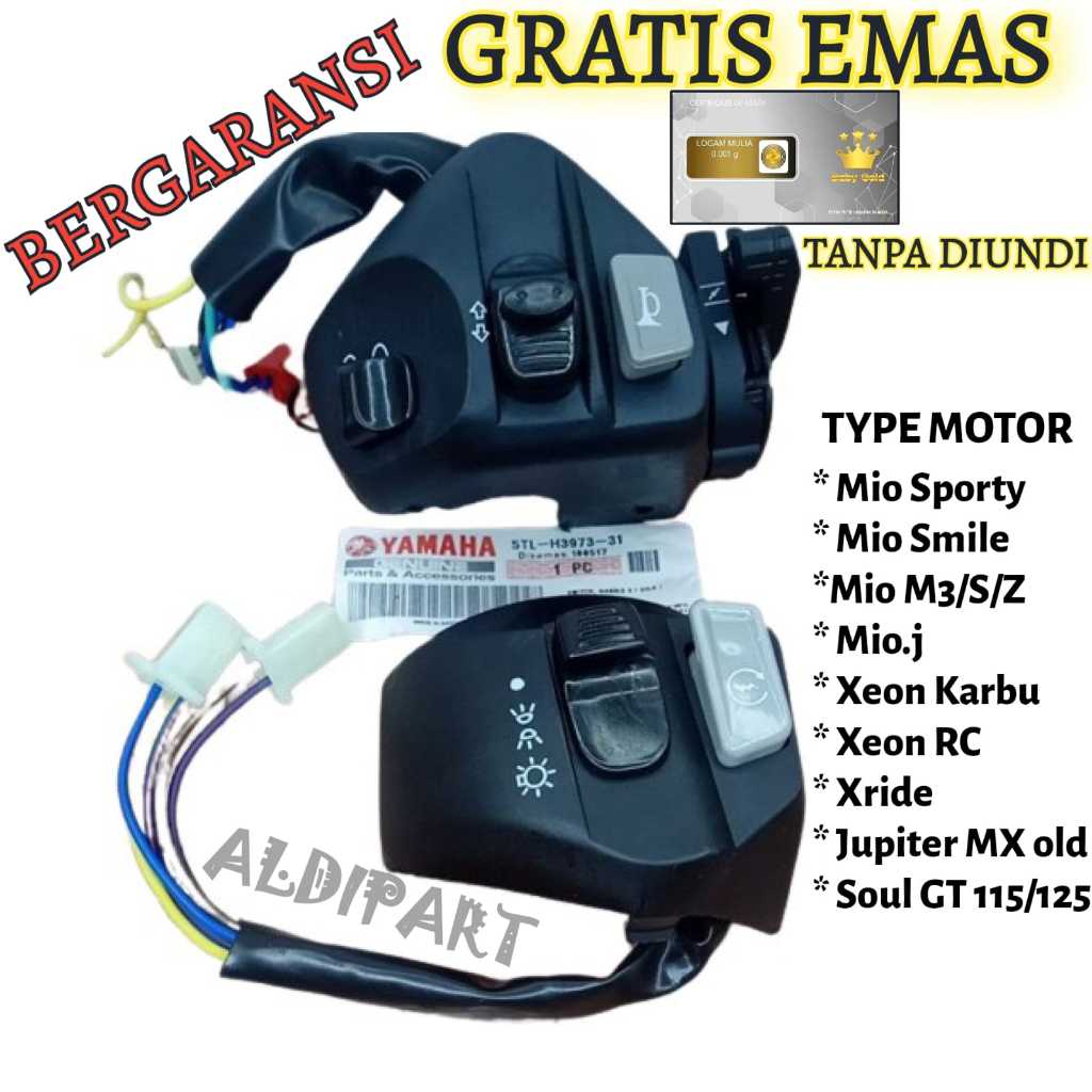 LEFT RIGHT SWITCH MIO SMILE/JUP MX/MIO SOUL/MIO J/XEON KARBU/BURHAN ...