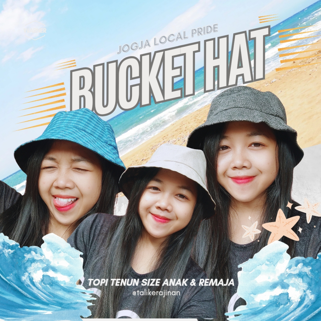 Teenage KIDS HAT ABG KHAS JOGJA BUCKET HAT SOUVENIR READY READY TO SEND ...