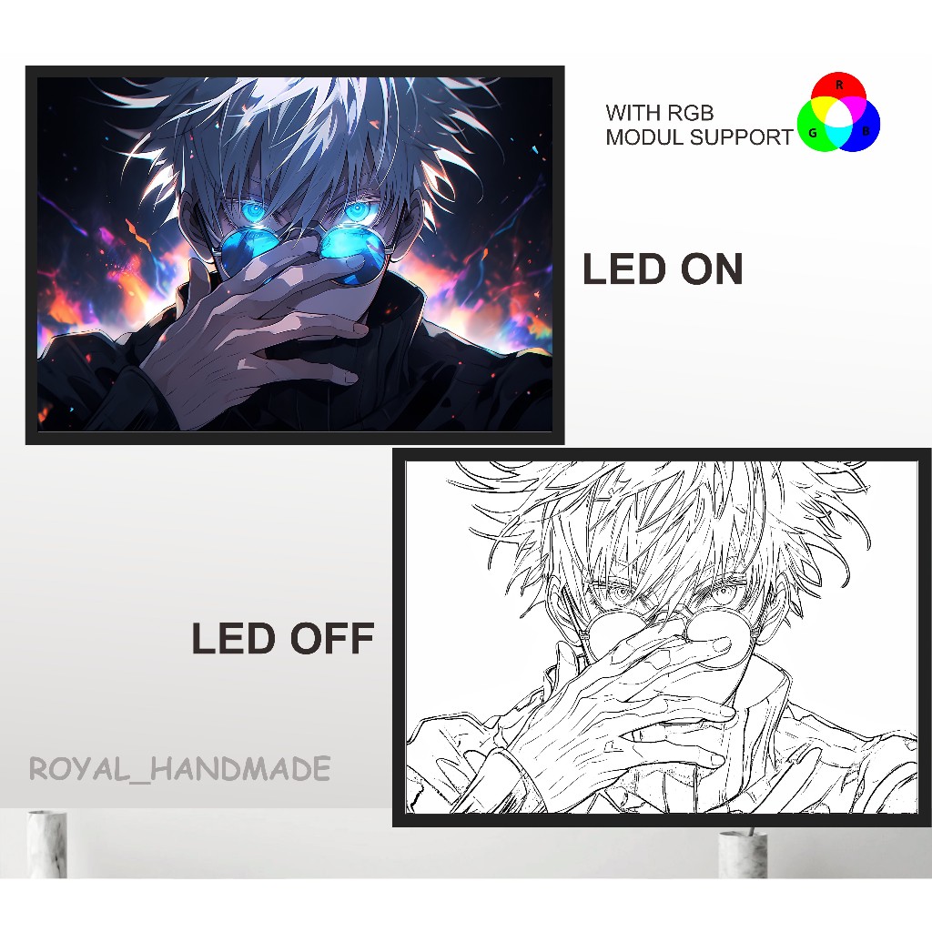 Can CUSTOM Anime jujutsu kaisen Gojo Aesthetic light painting led ...