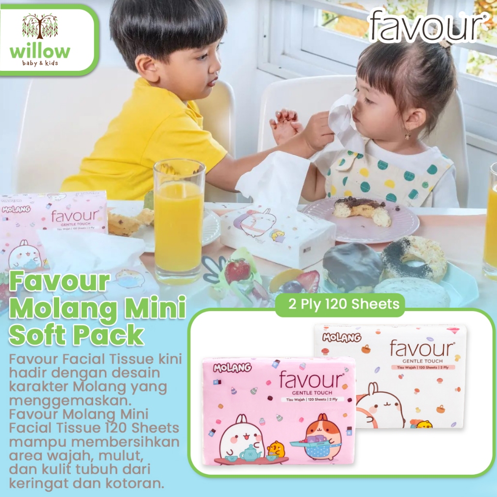 Dry Tissue - Favour Molang Mini Soft Pack 2Ply 120S | Shopee Malaysia