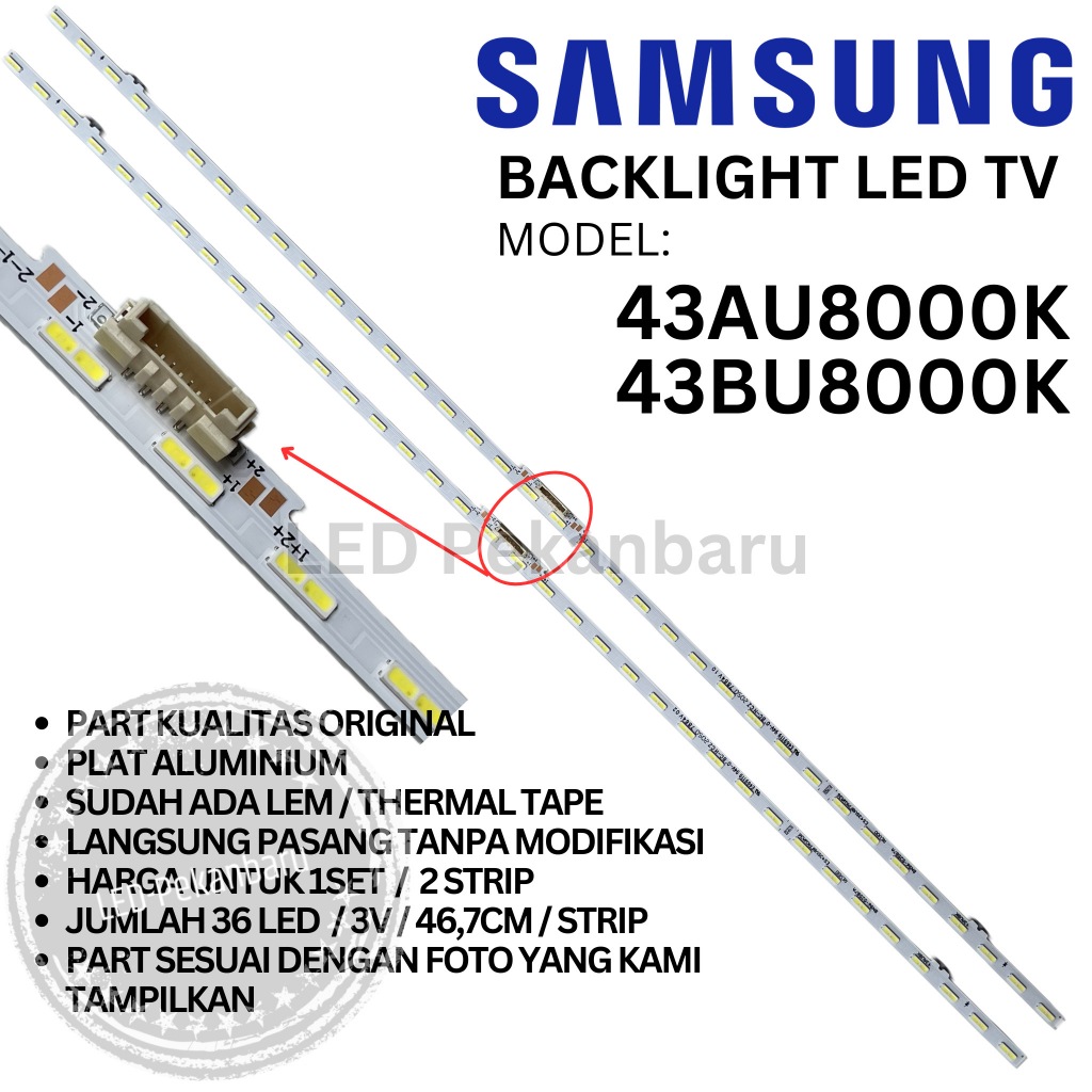 Samsung LED TV BACKLIGHT 43 INC UA43AU8000K UA43BU8000K AU 43BU8000 43AU8000 STRIP | Shopee Malaysia