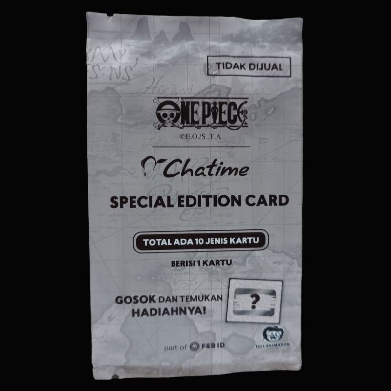 One Piece Chatime Special Edition Card Photocard Cup Chopper Bounty ...