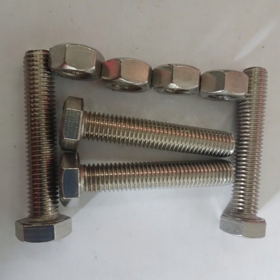 M12x60 Stainless Bolts + Nuts/Stainless Hex Bolts/Key 19/(Per Pcs ...