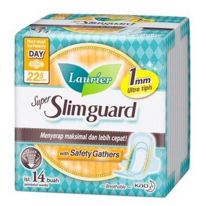 Laurier Super Slim Guard 22.5cm With Gathers 14s | Shopee Malaysia