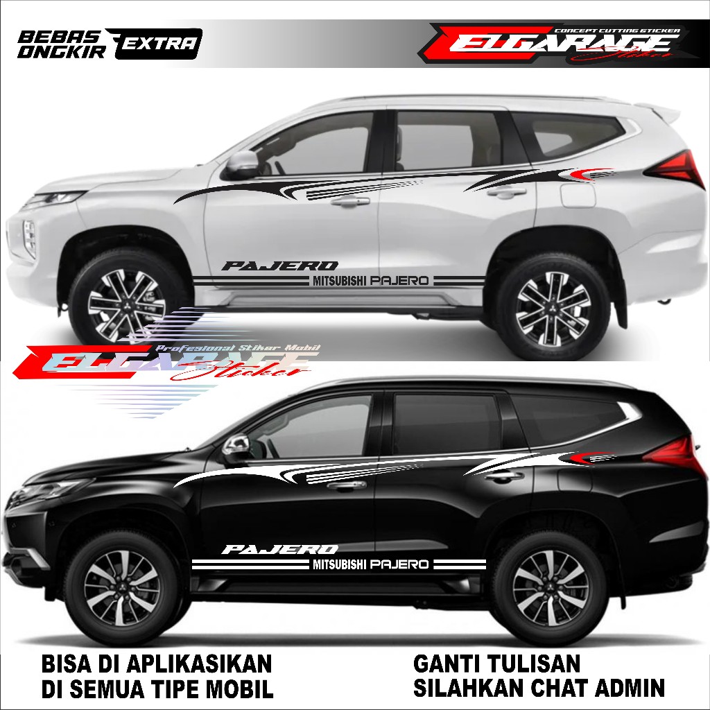 Mitsubishi pajero Car Sticker Cutting Side body Sticker pajero Sport ...