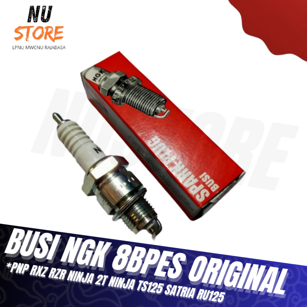 Ngk 8BPES ORIGINAL YAMAHA PNP NINJA 2T SATRIA RU RXZ RZR Spark Plugs ...