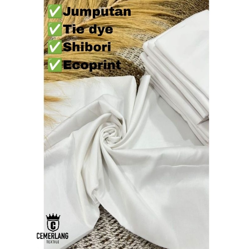 KATUN Primissima Primisima White Plain Cotton Mori Fabric Material for ...