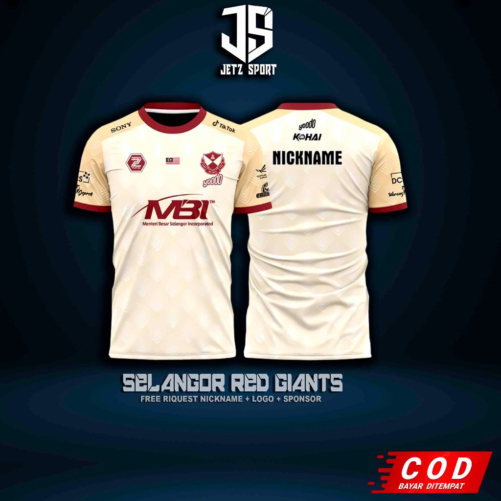 Selangor Red Giants Yoodo SRG team malaysia T-shirt Jersey | Shopee ...