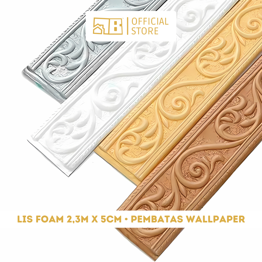 [5 Colors] 3D Foam Trim/Border Wallpaper Frame Frame 1 ROLL 2-3m x 5cm Cork Foam Practical ...