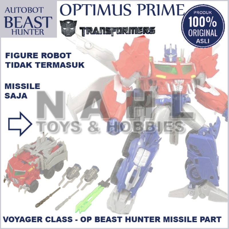 Transformers Autobot Beast Hunter, Voyager Class Optimus Prime Missile ...