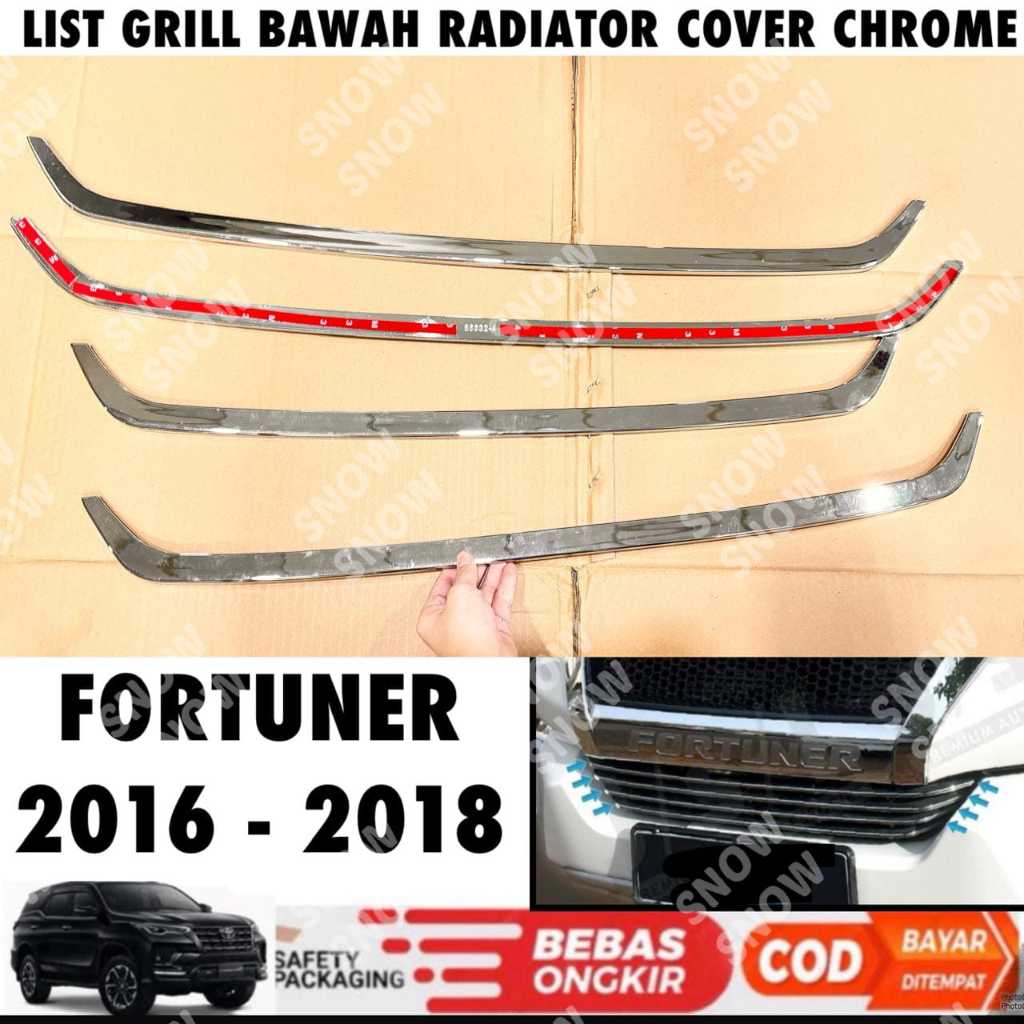 List of Lower Radiator Bumper Grill for Fortuner 2016 2018 Chrome Cover ...
