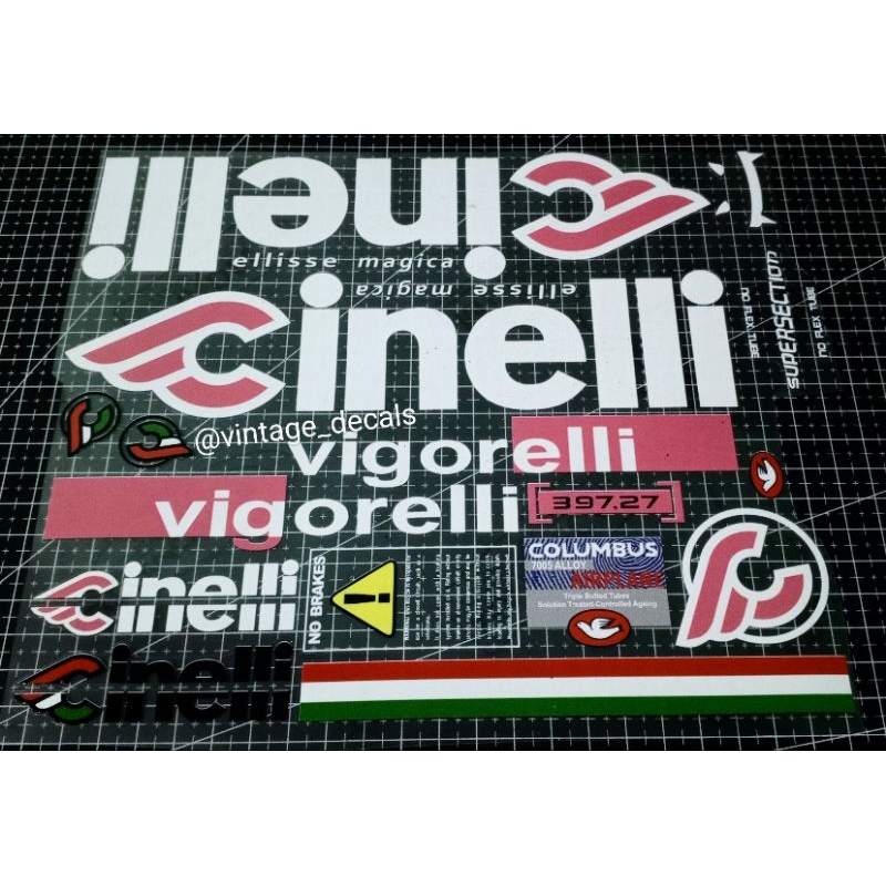 Sticker decals replacement fixgear CINELLI Vigorelli | Shopee Malaysia