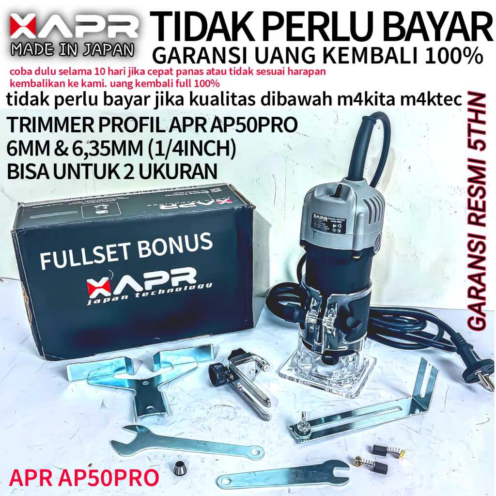 KAYU MESIN Apr RAJA Wood Profile Machine TYPE AP50 PRO TRIMMER Angle Wood Carving TRIMER 5 Years ...