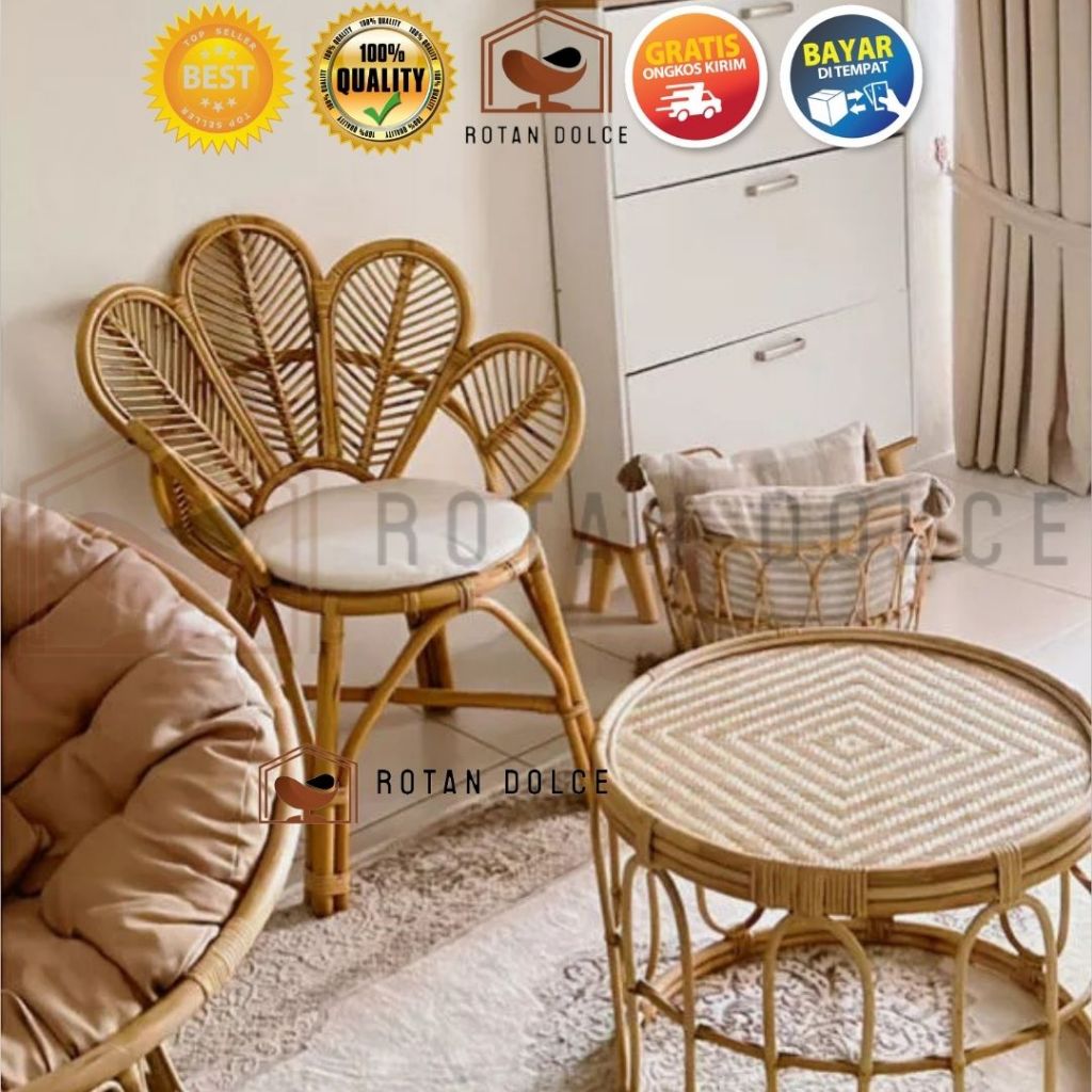 Rattan Leaf Patio Chairs / Natural Rattan Garden Patio Lounge Chairs with Melamine Finish ...