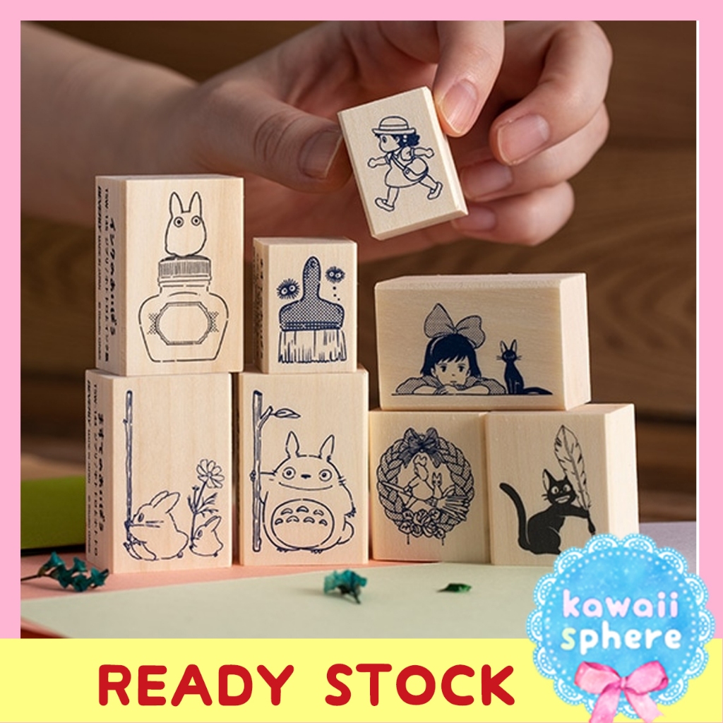 Wooden Stamp Official Ghibli | Totoro/kiki | Stamp Beverly Masute no ...