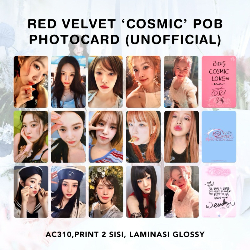 Red Velvet'Cosmic' POB UNOFFICIAL PHOTOCARD Midnight Sun Poster Hotel ...