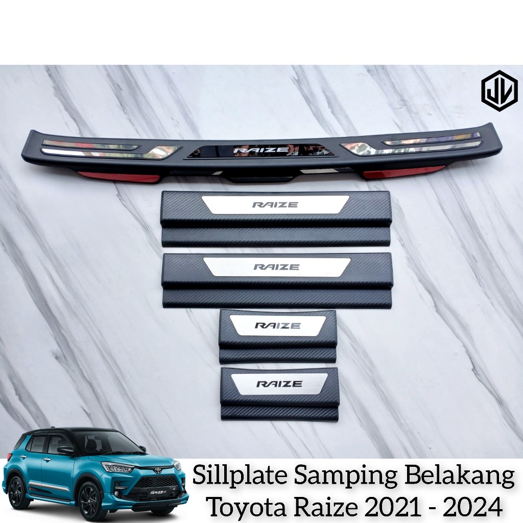 HITAM Rear Side Step Sillplate Package for Toyota Raize 2021 - 2024 ...