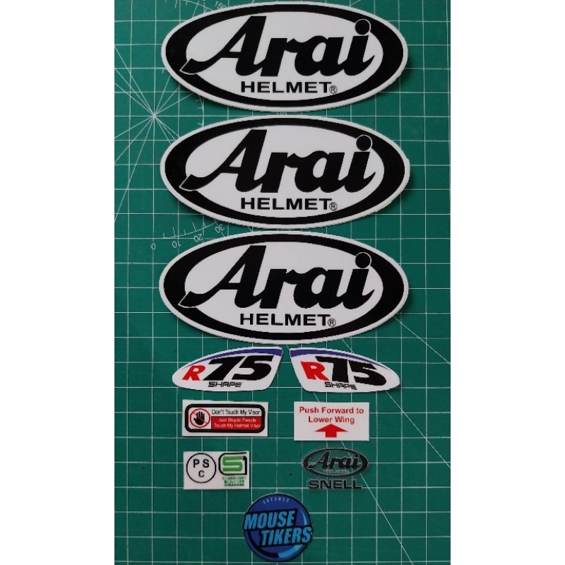 Sticker Accessories Packet Helmet Arai Logo | Shopee Malaysia