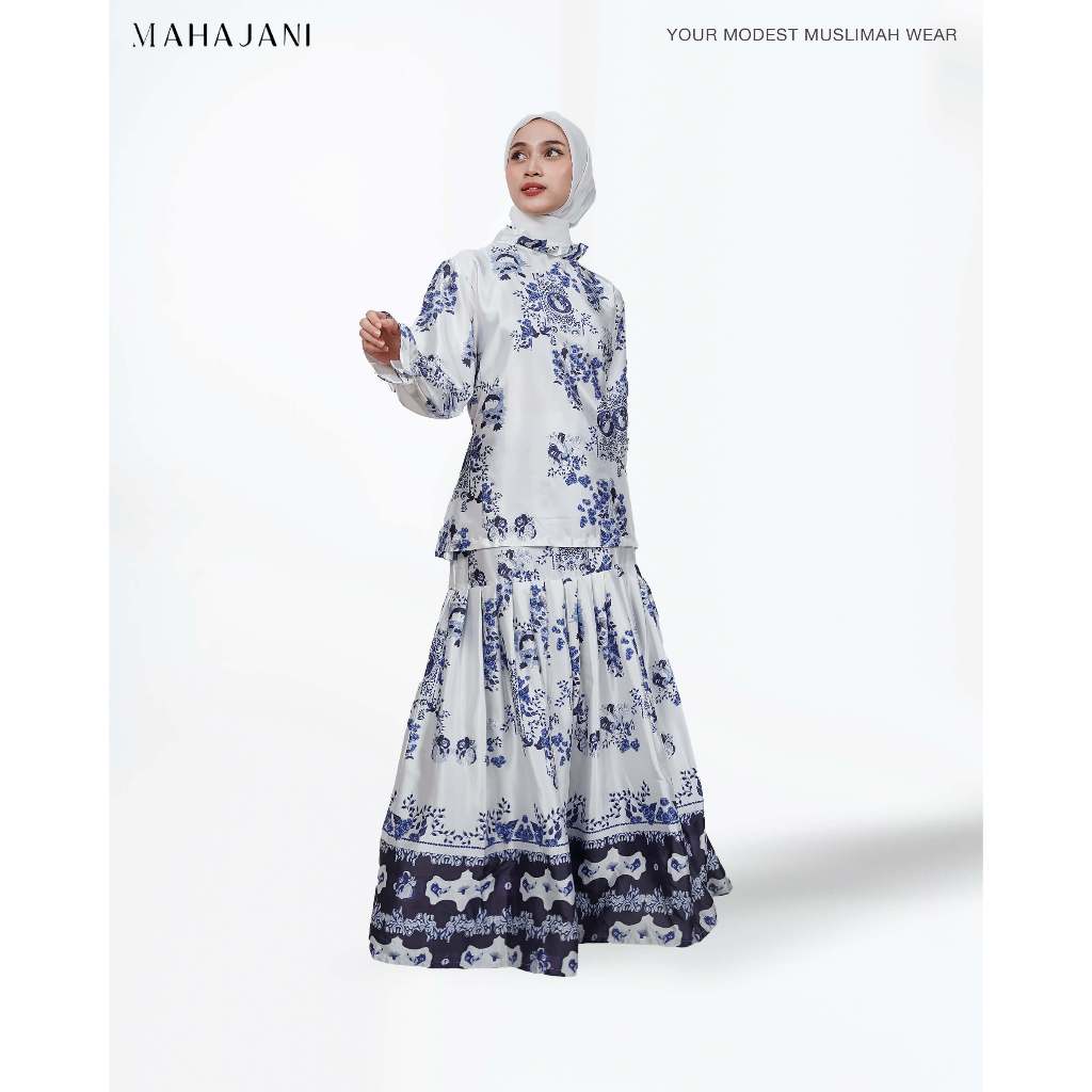 Mahajani Ratna Ayu One Set Muslimah Blouse & Skirt Premium Modest Wear ...