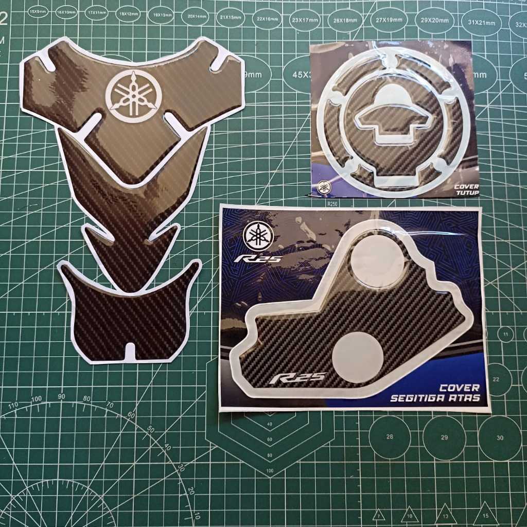 Yamaha r 25 tankpad tankpad Embossed emblem Package Triangle r25 ...