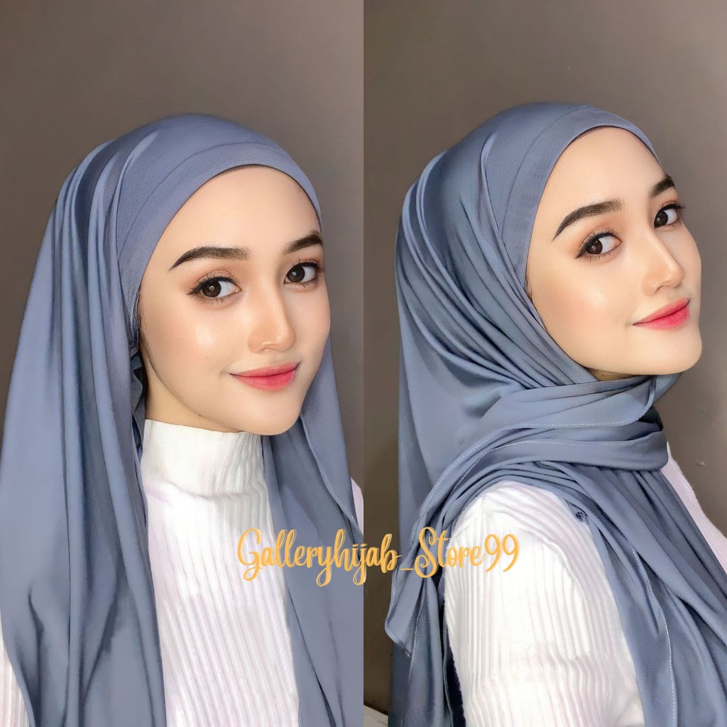 Inara Jersey Oval Triangle Hijab with Strap | Malay Triangle Oval ...