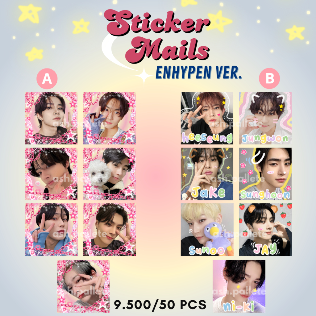 [50 PCS] ENHYPEN STICKERS MAIL / LOVE MAIL DECO STICKER FREEBIES KPOP ...
