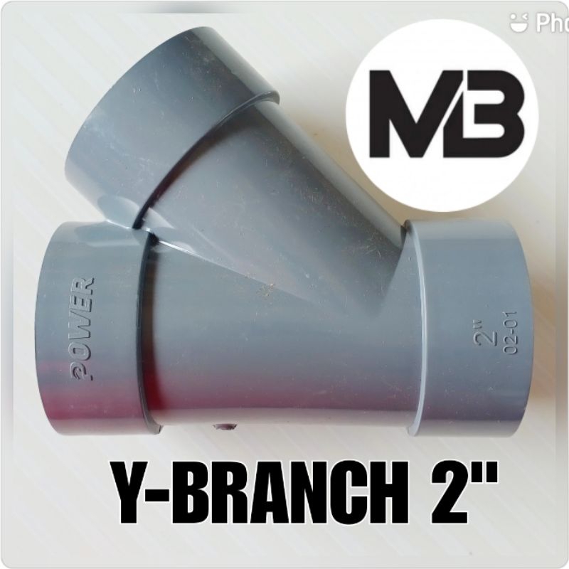 2" Inch Y-Branch Pvc Pipe Connection Type D l 3-Branch Branch ...