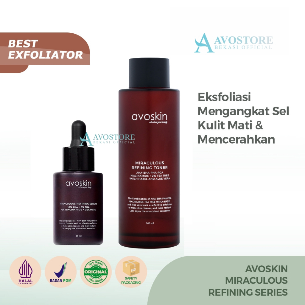 Avoskin Miraculous Refining Series [Exfoliating/Exfoliating] | Shopee ...