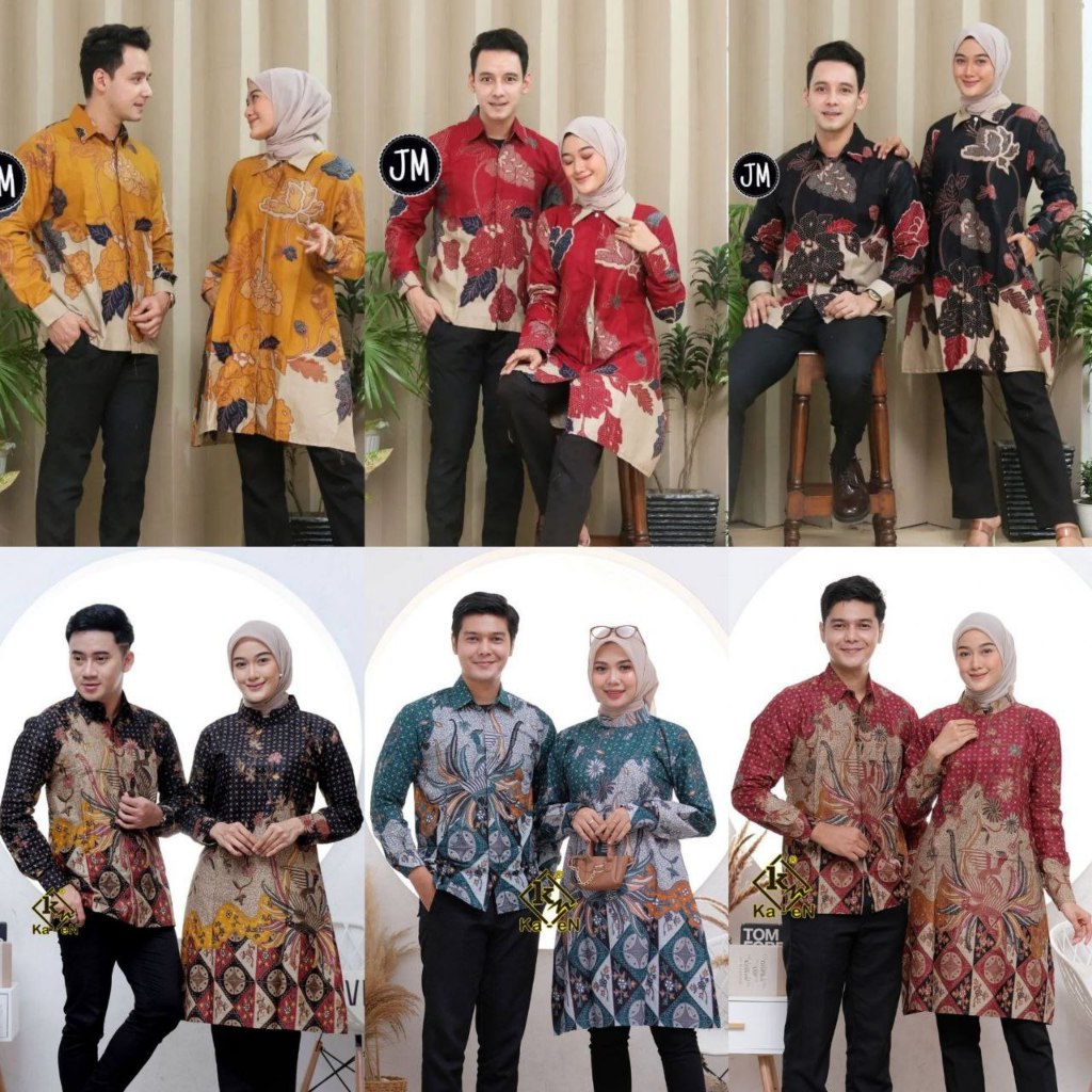 Couple batik Clothes Men Women batik Office Uniform batik Party Clothes ...