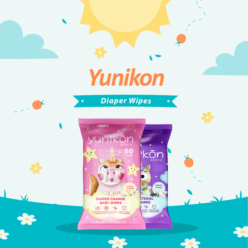 Yunikon Wet Wipes Diaper Change Baby Wipes & Antibacterial Wipes 50+50 ...