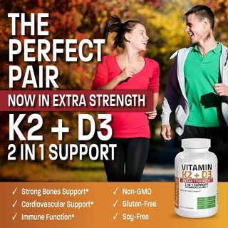 Bronson VITAMIN K2 D3 10000 IU Vit K-2 D-3 contains 60 capsules | Shopee Malaysia