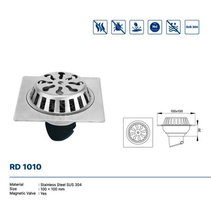 Roof Drain SUS 304 DEKKSON RD 1010 SSS Tile Roof Drain Drain Drain ...