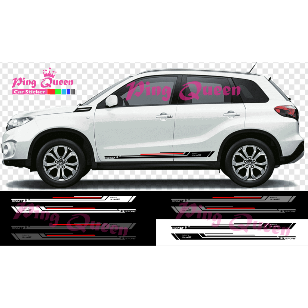 Sticker LIST Side BODY SX4 SCROSS Latest MOTIF CUTTING STICKER Car ...